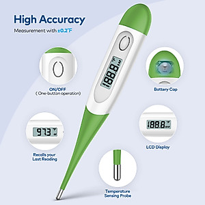 Bundle of Oral Thermometers for Fever for Family Use