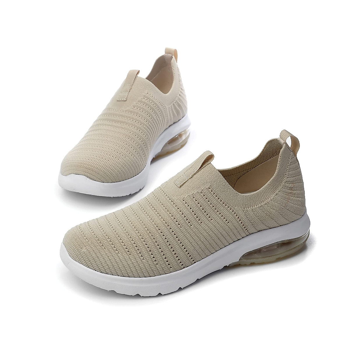 SIRUIYUAN Womens Walking Shoes Slip On Casual Mesh Comfortable Athletic Breathable Running Sneakers Lightweight Tennis Yoga Shoes Color Black Size 8