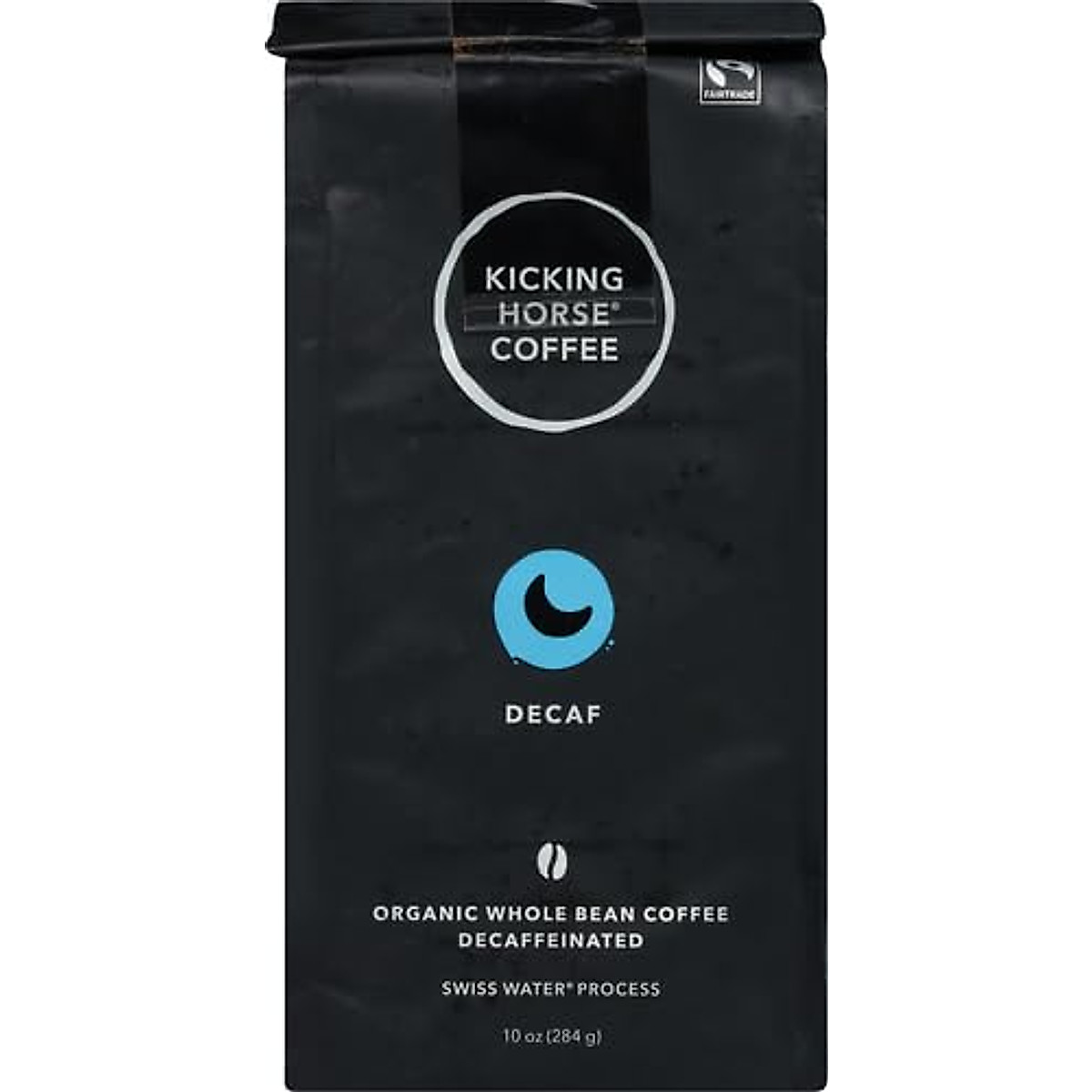 Kicking Horse Coffee, Decaf, Swiss Water Process, Dark Roast, Whole Bean, 10 Oz - Certified Organic, Fairtrade, Kosher Coffee