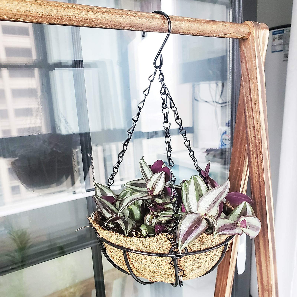 HALEDAZE 2 Pack 14 Inch Round Coco Liners for Hanging Basket, Coconut Fiber Replacement Outdoor Garden Decoration for Planters Flower Pot