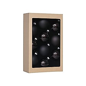 10PCS 2.64"(67mm) Christmas Ball Ornaments for Christmas Decorations, Glass Ball Present for Xmas Trees,Festival, Home Party and Wedding Party, Xmas Tree Decorations Set(Black)