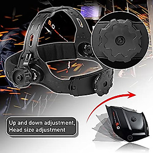 Monster&Master Welding Helmet, True Color Auto Darkening Welding Helmet, 2 Arc Sensor Wide Shade, Large Viewing Screen, Welding Helmets for Men, MM-003