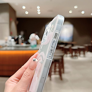 SZXYCZL Compatible with iPhone 13 Pro Max Case Cute Cartoon Floral Butterfly Design for Women Girls Aesthetic Kawaii Slim Soft TPU Transparent Cover for iPhone 13 Pro Max 6.7 inch £¨Yellow£©