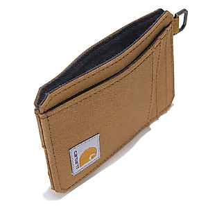 Carhartt Men's Nylon Duck Slim Front Pocket Wallets, Brown, One Size