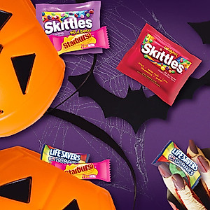 SKITTLES Wild Berry, SKITTLES Original, STARBUST FaveREDS, and LIFE SAVERS Gummy Candy Assortment, 32.82 oz Bag