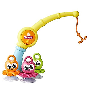 Fat Brain Toys Squirt 'n Catch Octopals - Bathtub Fishing Pole & Water Shooter, 18 mos+
