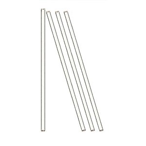 Pack of 4 Lab Glass Stirring Rod 8 inch (200mm) Length with Both Ends Round for Science, Lab, Kitchen, Science Education (4)