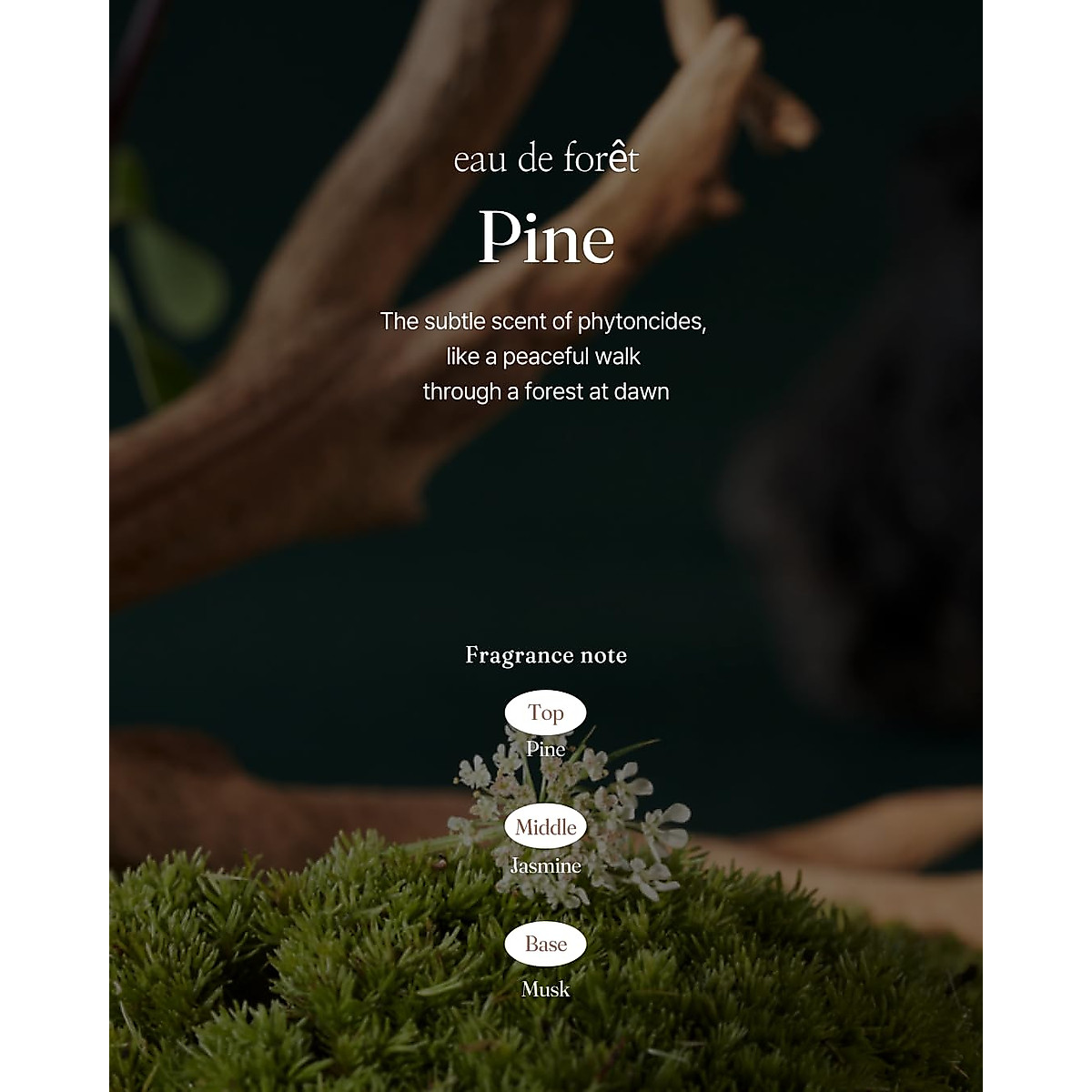 Foellie] eau de foret - Feminine Inner Beauty Perfume (for Underwear), Woody Refresh Forest Scents Fragrance, 5ml(0.169 fl oz)