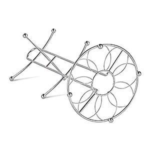 Buruis Mug Rack Tree, Decorative Flower Pattern Base Metal Mug Holder, Kitchen Coffee Mug Tree Countertop Tea Cups Holder Stand, Coffee Cup Dryer with 6 Hooks (Silver)