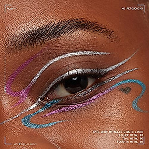 NYX PROFESSIONAL MAKEUP Epic Wear Metallic Liquid Liner, Long-Lasting Waterproof Eyeliner - Silver Metal