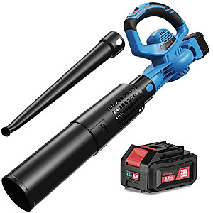 Enhulk 20V 4.0Ah Cordless Leaf Blower,460CFM &190MPH,2-in-1 Battery Powered Leaf Blower,6 Variable Speed,for Blowing Leaves,Debris,Snow and Dust,4.0Ah Battery&Charger Included（21 inch）