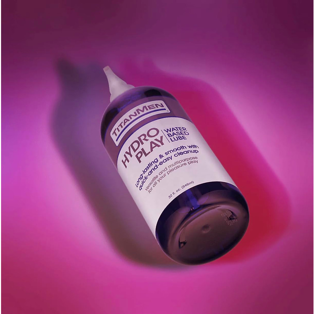 Doc Johnson TitanMen - Hydro Play Water Based Lube - Long lasting & Smooth with quick & easy clean up - Versatile and multi-purpose for all your pleasure play - 32 fl oz (946.3 mL)