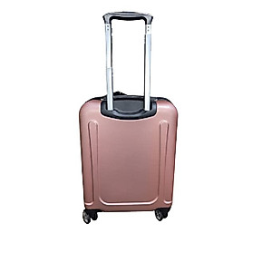 LONDON FOG Vintage Hardside Expandable Spinner Luggage,Midnight pink , Carry-On 20-Inch