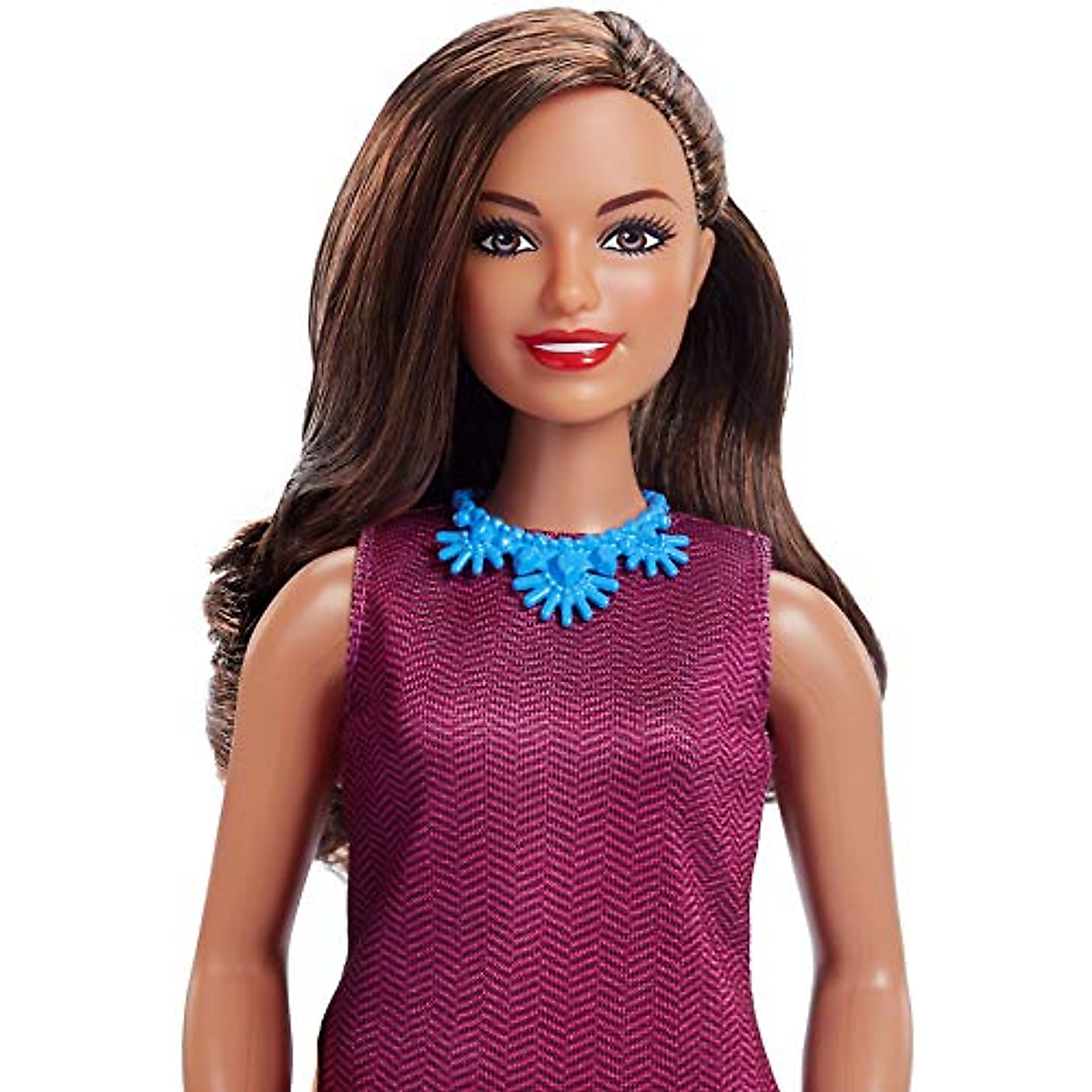 Barbie News Anchor Doll, Brunette Curvy Doll with Microphone, for 3 to 7 Year Olds