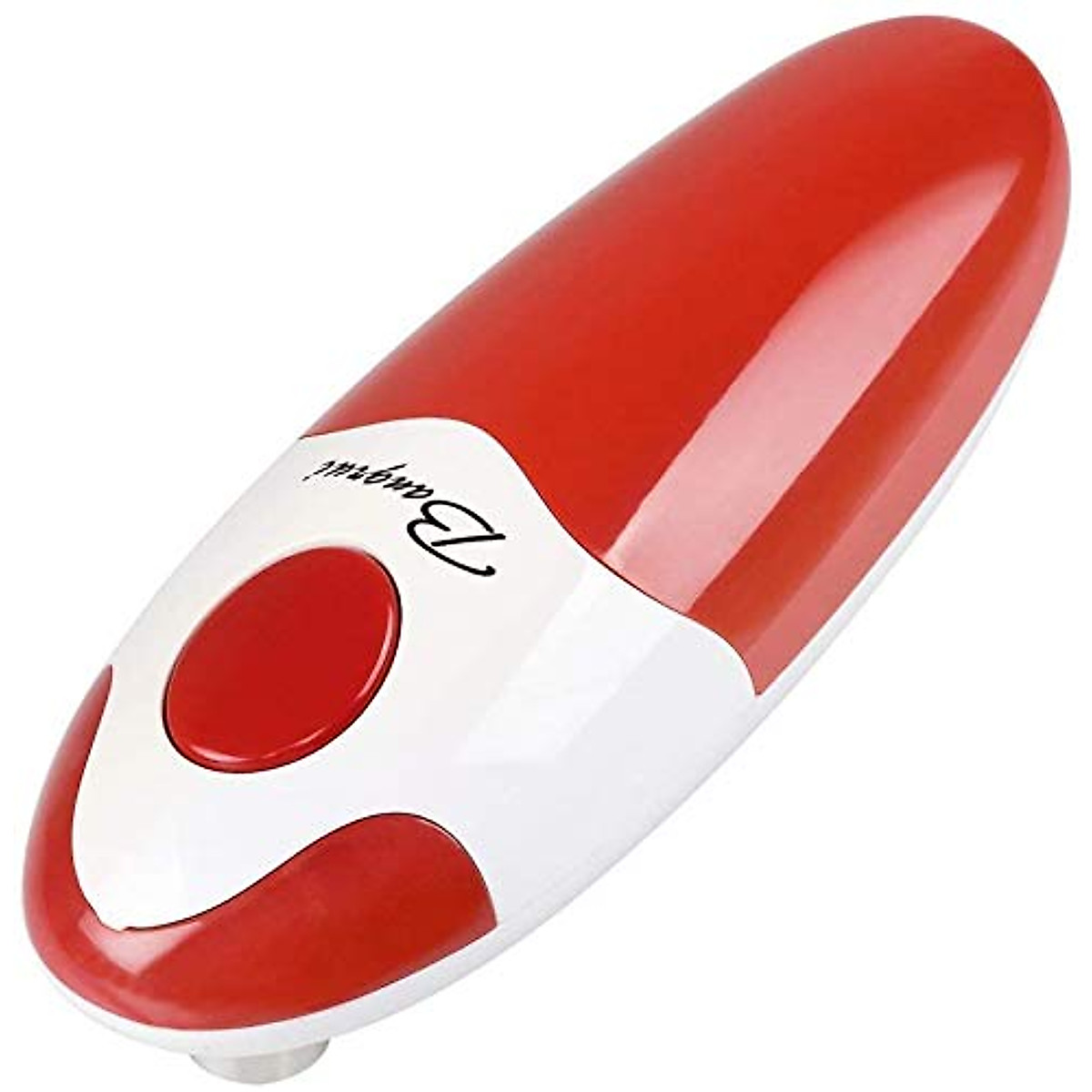 BangRui Smooth Soft Edge Electric Can Opener with One-Button Start and One-Button Manual Stop (Red)