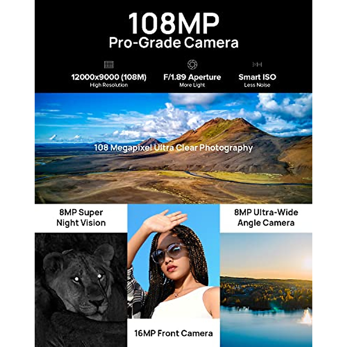 Ulefone Armor 17 Pro Rugged Smartphone, 13GB + 256GB, 108MP Triple Camera, 8MP Night Vision Camera, 66W Fast Charging, Helio G99 Processor, 6.58" FHD+, Android 12, 4G Dual SIM Unlocked Rugged Phone
