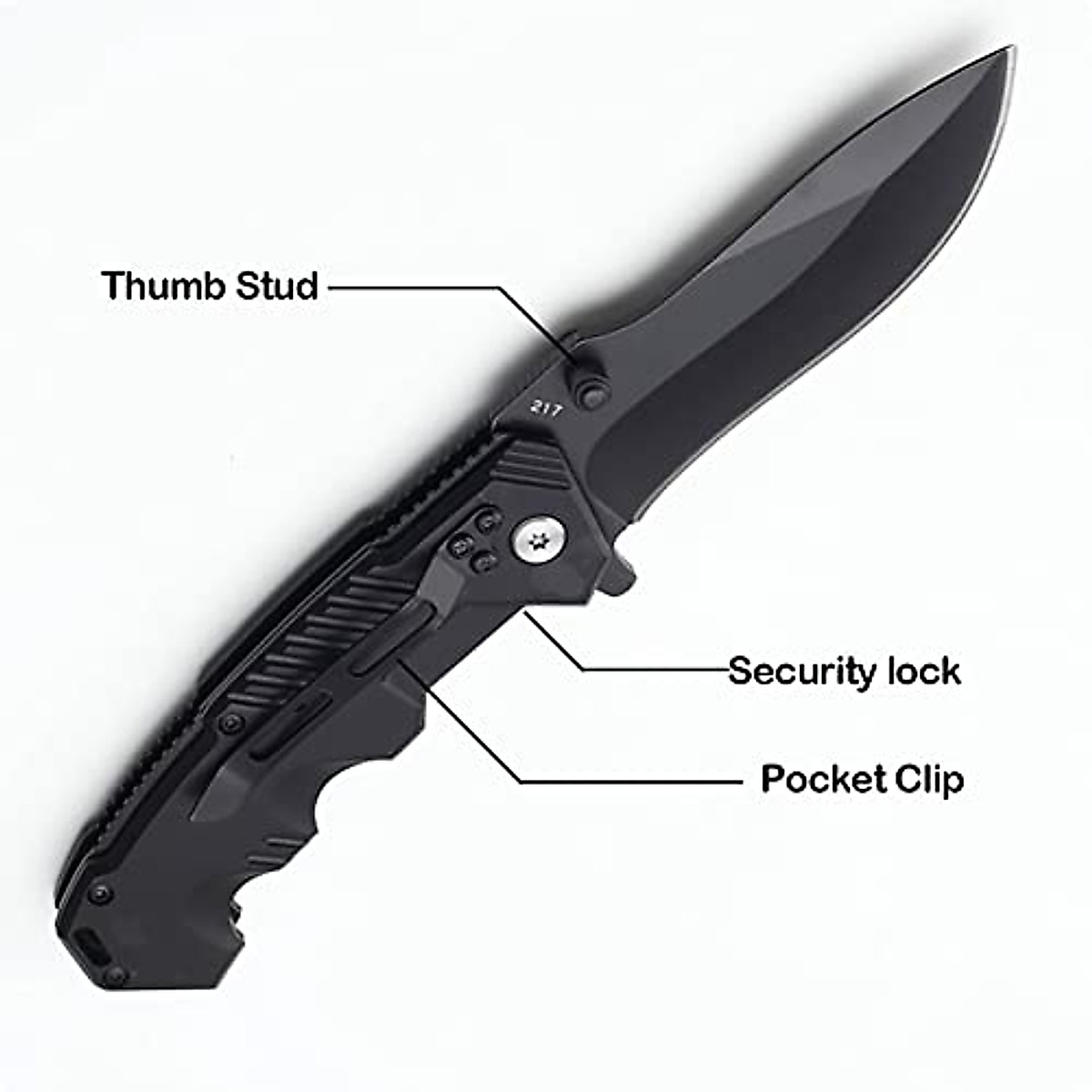 Hidoer 2 PACK Pocket Folding Knife, Tactical Knife(small+large) Assisted Knife, Tactical Knife, EDC Knife with Liner Lock