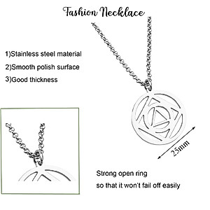 Detailed AA & NA Anonymous Dual Pendant Necklace Keyring 12 Steps Recovery Sober Gift (silver necklace)