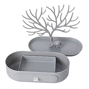Deer Antler Jewelry Organizer & Holder - The Perfect Ideal Simple Solution Tray and Drawer for Storage and Organization of Necklaces, Rings, Bracelets, Watches & Earrings.