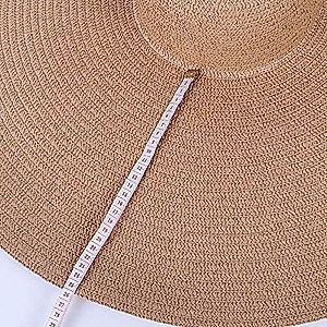NARFIRE Women's Sunshade Straw Hat Oversized Eaves Sun Hat Outdoor Summer Sunscreen Dome Beach Hat