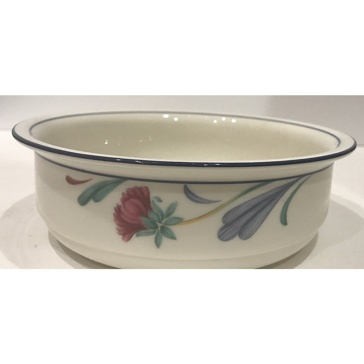LENOX POPPIES ON BLUE SOUP/CEREAL BOWLS