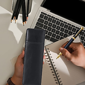 Performore Magnetic Pen Holder Pouch (Leather) for Refrigerator OR Metal Surface 1 Pouch