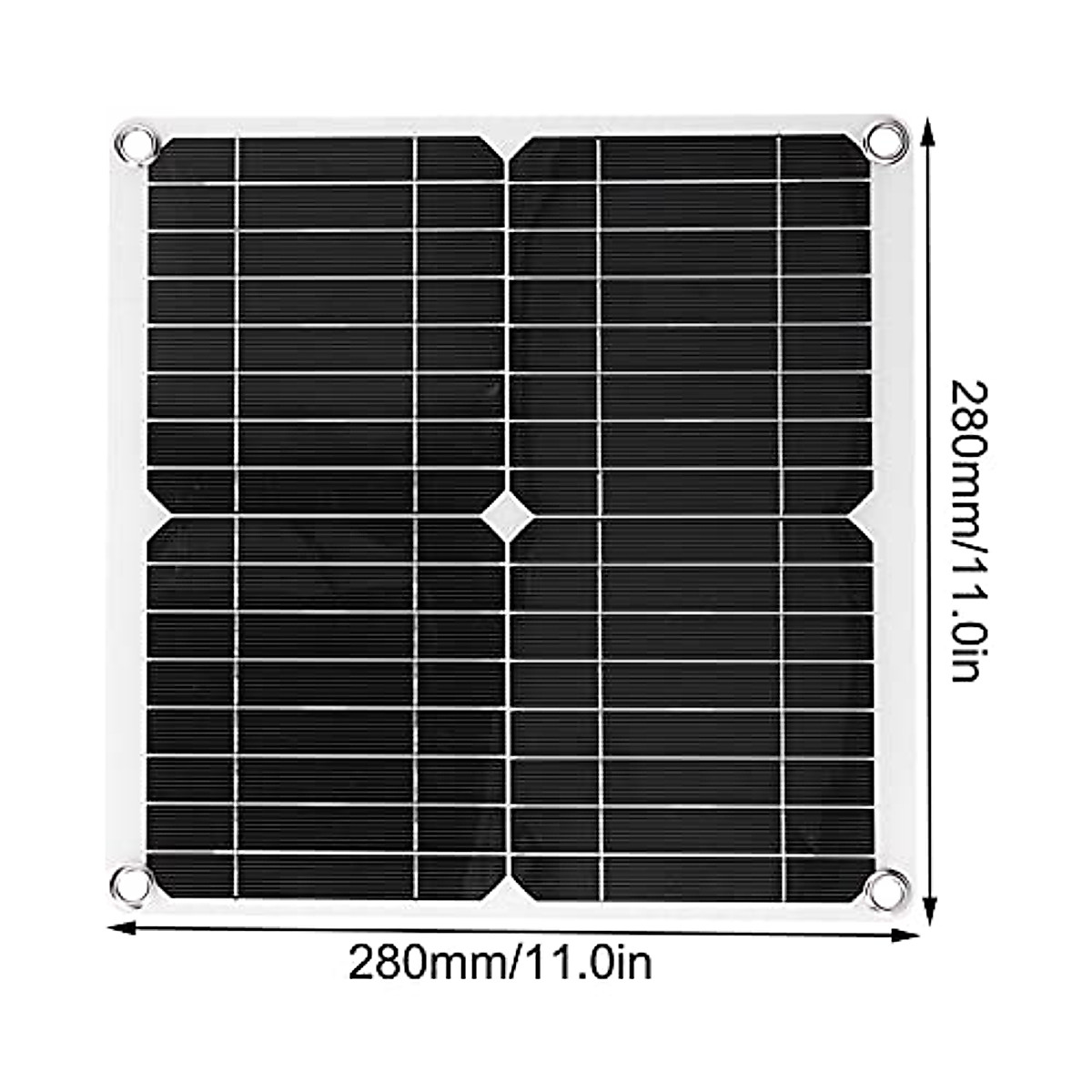 Flexible Solar Panel Kit, 40W 18V Monocrystalline Silicon Solar Charger Module IP65 Waterproof with English Manual