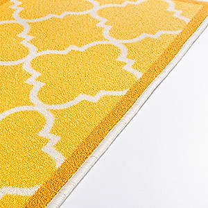 Well Woven Kings Court Brooklyn Trellis Modern Gold Geometric Lattice 3'3" x 4'7" Indoor/Outdoor Area Rug