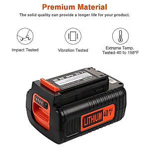 AYTXTG 3000mAh LBX2040 Replacement Black and Decker 40V Max Lithium Battery LBX2040 LBXR36 LBXR2036 LST540 LCS1240 LBX1540 LST136W 40 Volt Black and Decker Battery