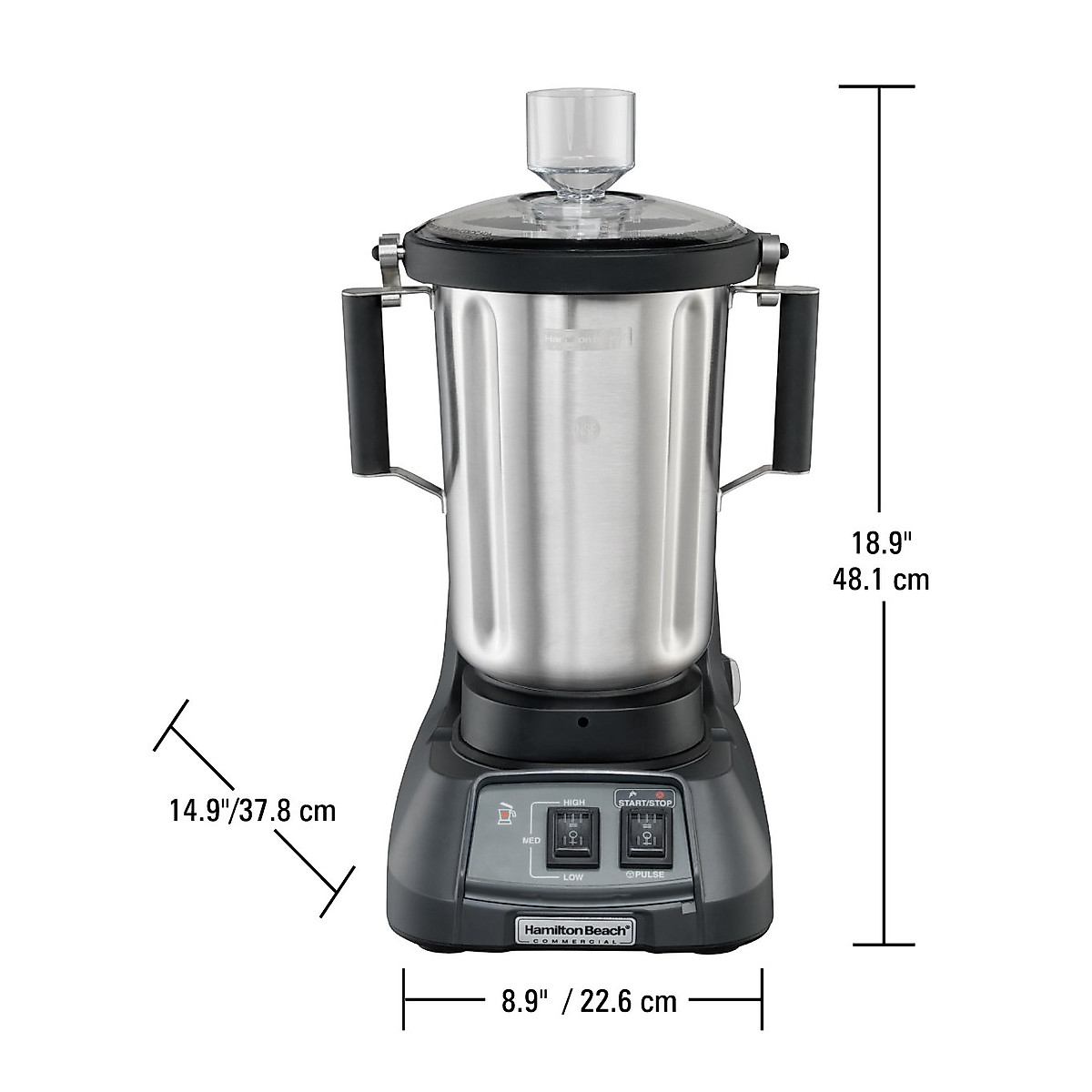 Hamilton Beach Commercial HBF900S Expeditor Culinary Food Blender, Stainless Steel, 3.5 Horsepower