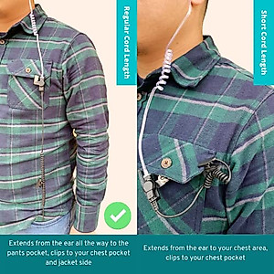 MaximalPower RHF 617-1N 3.5mm Receiver/Listen ONLY Surveillance Headset Earpiece with Clear Acoustic Coil Tube Earbud Audio Kit for Two-Way Radios, Transceivers and Radio Speaker Mics Jacks (3 Pack)