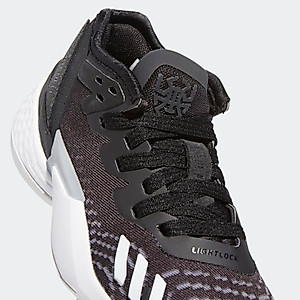 adidas D.O.N. Issue 4 Basketball Shoe, Core Black/White/Carbon, 1.5 US Unisex Little Kid