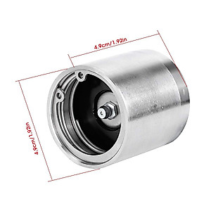 Estink Trailer, Set of 4 Stainless Steel Wheel Hub Bearing Buddies Center Caps Protector with 1.98inch Diameter for Boat RV