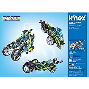 K'NEX Imagine – Road Fighters Building Set – 213Piece – Ages 7+ – Engineering Educational Toy Building Set (Amazon Exclusive)