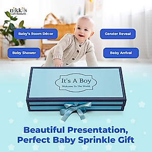 Unique Cupcake Baby Boy Gift Set | Baby Boy Newborn Essentials | Baby Clothes for Boys | Newborn Boy Outfits for Expecting Moms and Gender Reveals | Baby Layette Set - Blue | Nikki's Gift Baskets