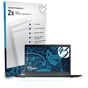 Bruni Screen Protector compatible with Lenovo ThinkPad X1 Yoga 2nd Gen. 2017 Protector Film, crystal clear Protective Film (2X)