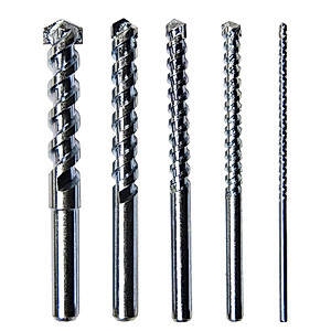 Century Drill & Tool 84400 Fast Spiral Masonry Bit, 5 Piece Set