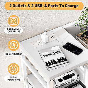 GAOMON Dresser TV Stand with Power Outlet, Bedroom Dresser with 9 Drawers, Chest of Drawers for Living Room, Hallway(White)