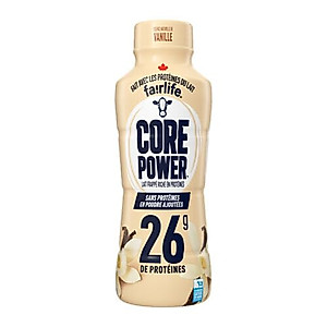 Fairlife Core Power 26g Protein Milk Shakes, Vanilla, Made with Canadian Milk, 414mL/14 fl. oz. (Pack of 12) Shipped from Canada