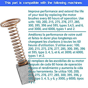 6 PCS Carbon Motor Brushes Compatible for Dremel 3000 200 276 396 Brush Repairing Part,for Dremel 2610009829 Motor Replacement Part