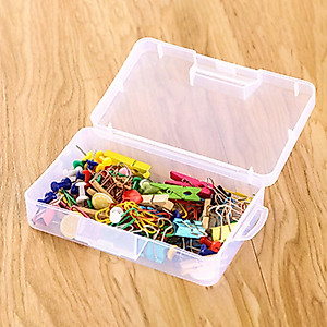ljhnba Transparent Plastic Storage Box With Buckle And Lid Jewelry Display Organizer For Necklace Small Items Organization Case Small Plastic Box With Lid
