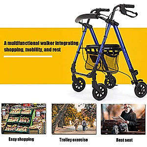 Forearm Rollator Walker - Stand Up Rolling Walker, Rollator Walker, Upright Rollator Walker, Stand Up Rollator Walker, Upright Walker, Upright Rollator Walker, Heavy Duty Upright ()Walker(Colour: Red)