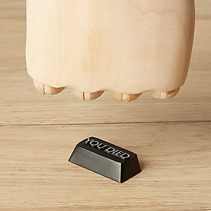 HFSECURITY You Died Design Metal Keycaps for Cherry Mx Switch Mechanical Gaming Keyboard Black Aluminum Alloy Backspace Keycaps