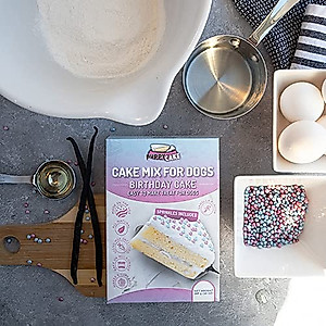 Puppy Cake Dog Birthday Cake Mix 6 Flavors - Cake Mix for Dogs, Icing Mix, Bake or Microwave, Made in USA, All Natural Fluffy & Moist Dog Cake Mix