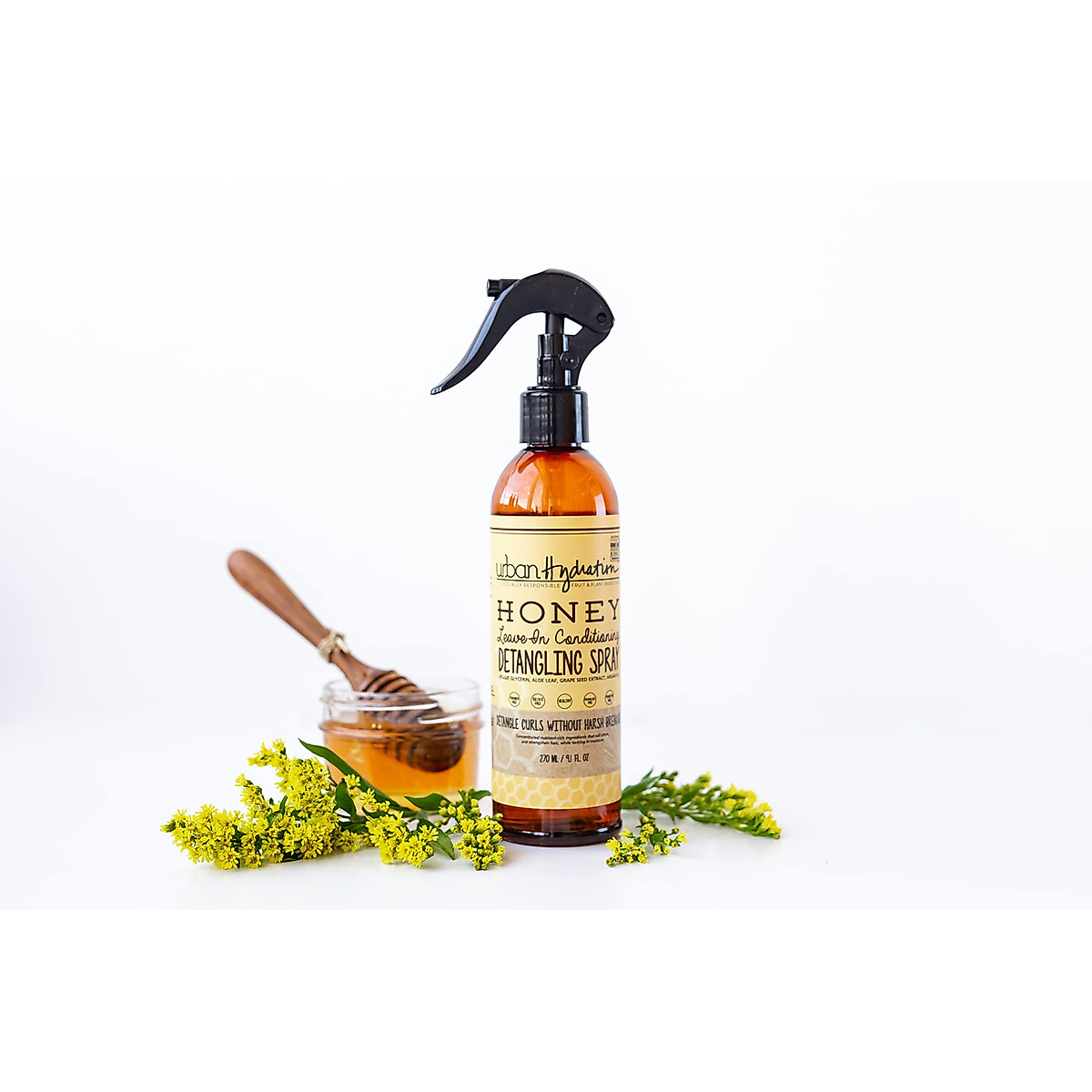 Urban Hydration Honey Health and Repair Shampoo, Conditioner and Detangler Set | Sulfate, Paraben and Dye Free, Cleanses, Detangles, Hydrates and Repairs For Healthy and Shiny Hair, All Hair Types