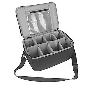 Koolertron Camera Case Dslr Camera Insert Bag Purse Universal Liner Lens Pouch Partition Protective Cover Waterproof Sleeve for Cannon/Nikon/Sony (Black)