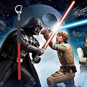 FAADBUK Wars Lover Gift Wars Darth Vader Lightsaber Keychain Wars Cosplay Gifts for Friend Family (Red with Black K-S)