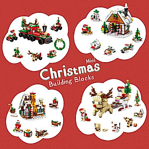 2023 Advent Calendar Kids Christmas Building Blocks 24 Days Countdown Calendar Toys for Kids 1210 PCS 6 in 1 Christmas Building Toys, Kids Christmas Gifts for Boys & Girls