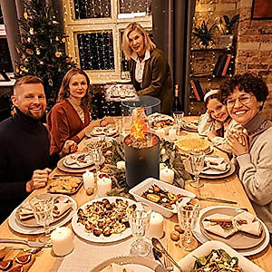 KOMAN Tabletop Fire Pit,Isobutane Gas Propane Portable Tabletop Fireplace,Outdoor Round Mini Fire Pit Bowl with Pebbles for Balcony Garden, Patio Heating, Bonfire and Picnic (Gas Not Included)