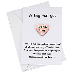 MIXJOY Cute Little Heart Pocket Hug Token Gift Card - Isolation NHS Social Distancing Thinking of You Love Gift for Family Friends